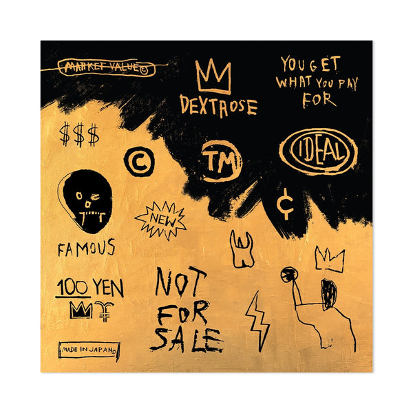 Jean-Michel Basquiat Gold Sticker Sheet - Studio Store