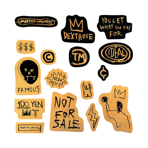 Jean-Michel Basquiat Gold Sticker Sheet - STUDIO STORE